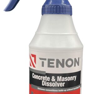 Tenon Concrete & Masonry Dissolver - Remove Concrete, Cement, Mortar, Grout, Stucco, and Masonry From Tools, Mixers, Wood, Plastic, and Aluminum, Ready-to-Use, Non-Toxic (28 Ounce)