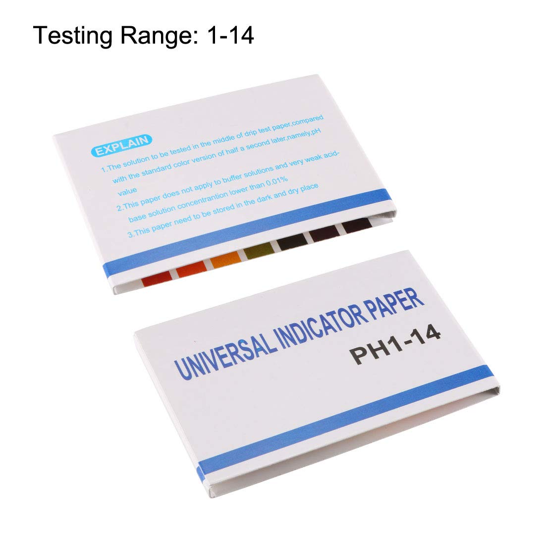 uxcell PH Test Strips 1-14 Indicator Paper Lab Litmus Tester 80in1 Kit for Water Food Pool Aquarium Testing Alkaline Acid