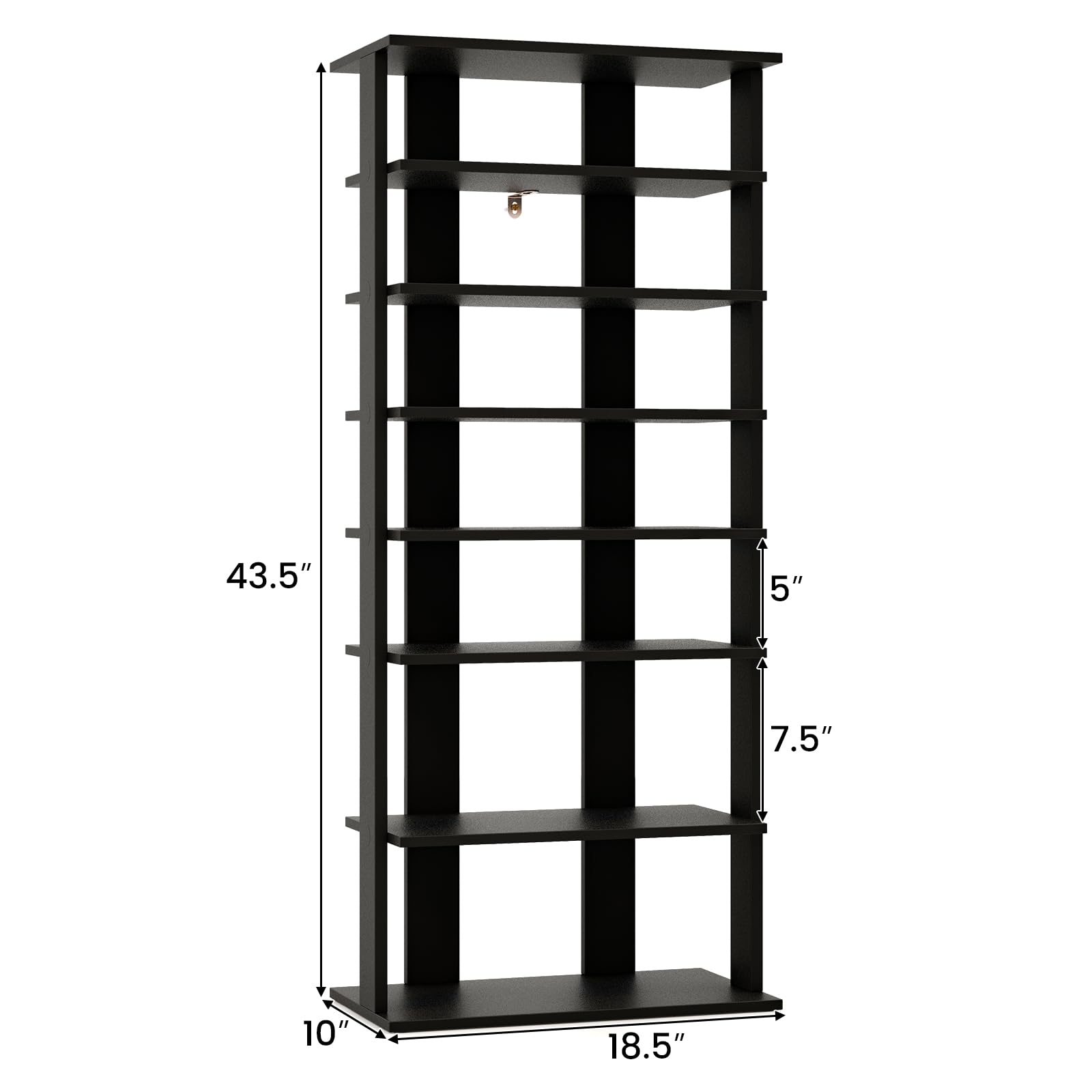 Tangkula 8 Tiers Vertical Shoe Rack, Patented Space Saving Corner Shoe Rack for 14 Pairs, Narrow Shoe Rack for Front Door Entryway