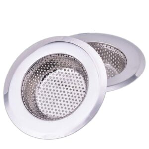 woogor 2 pcs kitchen sink strainer heavy duty stainless steel strainer kitchen drain basin basket filter stopper drainer sink jali