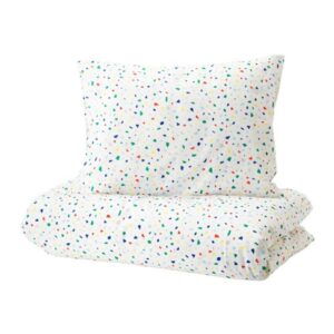 ikea mojlighet duvet cover and pillowcases white mosaic patterned 904.236.94 size twin