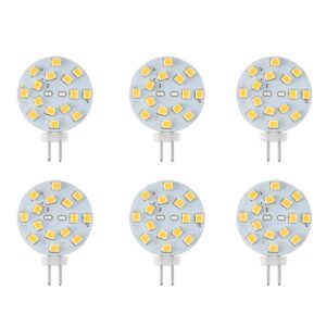 makergroup 12v g4 led bulb 3w bi-pin led disc light bulb 20-30 watt equivalent daylight white 6000k for puck lights in rv trailers campers automotive marine landscape lighting 6pcs