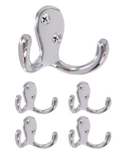 howtool double robe hook 5 pack chrome with screws wall mounted towel scarf