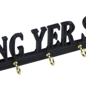 Medallurgy Hang Yer Shit (Your) Funny Country Wall Key Rack Holder Hanger Hooks Entryway Jewelry Organization Housewarming New Home Gift