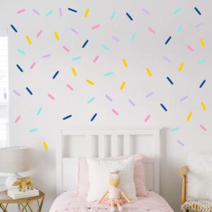 Easu Sprinkles Fabric Wall Decals Mini Bar Stickers Confetti Wall Decal Removable Peel and Stick Decals Kids Room Decor