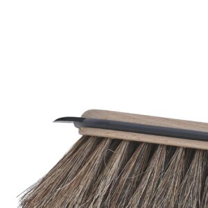 Superio Handheld Comfort Grip Dustpan and Brush Set - Hand Broom with Swiss Natural Horsehair Bristles.