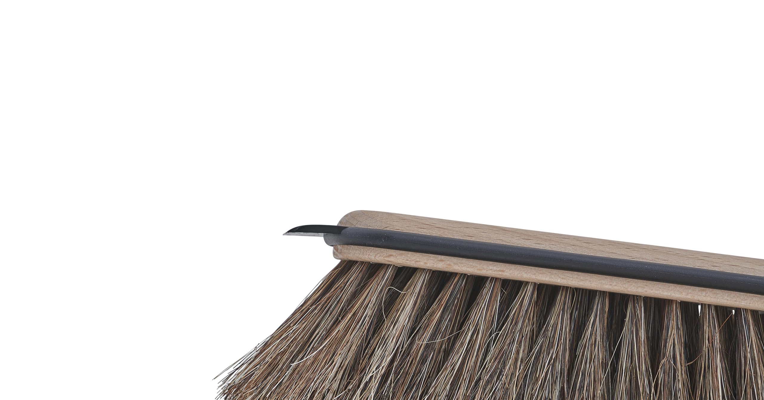 Superio Handheld Comfort Grip Dustpan and Brush Set - Hand Broom with Swiss Natural Horsehair Bristles.