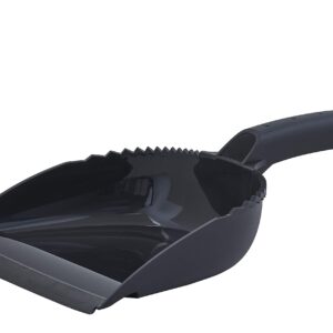 Superio Handheld Comfort Grip Dustpan and Brush Set - Hand Broom with Swiss Natural Horsehair Bristles.