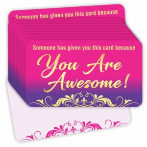 parth impex you are awesome cards - (pack of 100) gold foil stamping 3.5" x 2" appreciation kindness matters card for teachers employees coworker staff