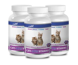 cat healthy skin - cat ultra vitamins - essential minerals and nutrients - immune support - hair and coat health - cat vitamin b12 - 3 bottles (270 chewable tablets)