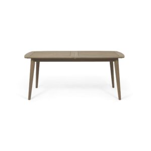 gdfstudio outdoor acacia wood expandable dining table, gray