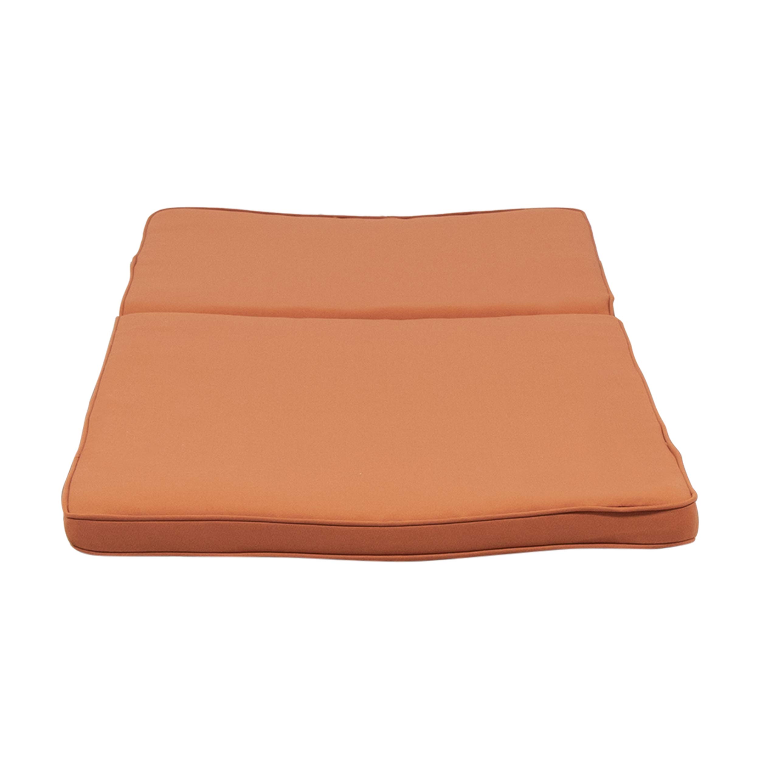 GDFStudio Outdoor Fabric Chaise Lounge Cushion (Set of 2), Rust Orange