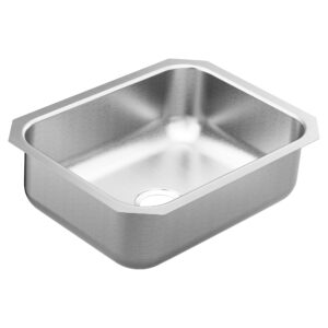 moen gs20192 2000 series 23.5-inch 20 gauge undermount single bowl stainless steel kitchen or bar sink