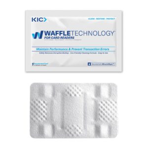 kicteam - waffletechnology® cleaning cards for card reader payment machines (40 cards) - presaturated with miraclemagic®