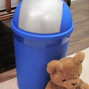 Redmon For Kids 4 Gallon Swivel Lid Waste bin, Blue