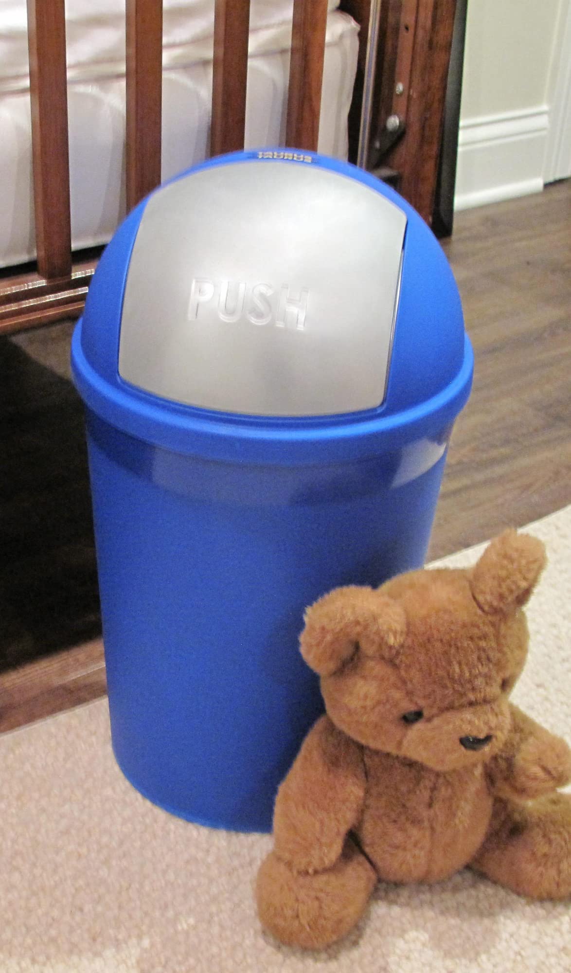 Redmon For Kids 4 Gallon Swivel Lid Waste bin, Blue