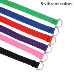 6PCS Dog Slip Leads D Ring Kennel Nylon Rope for Pet Animal Control Grooming Shelter Rescues Doggy Daycare