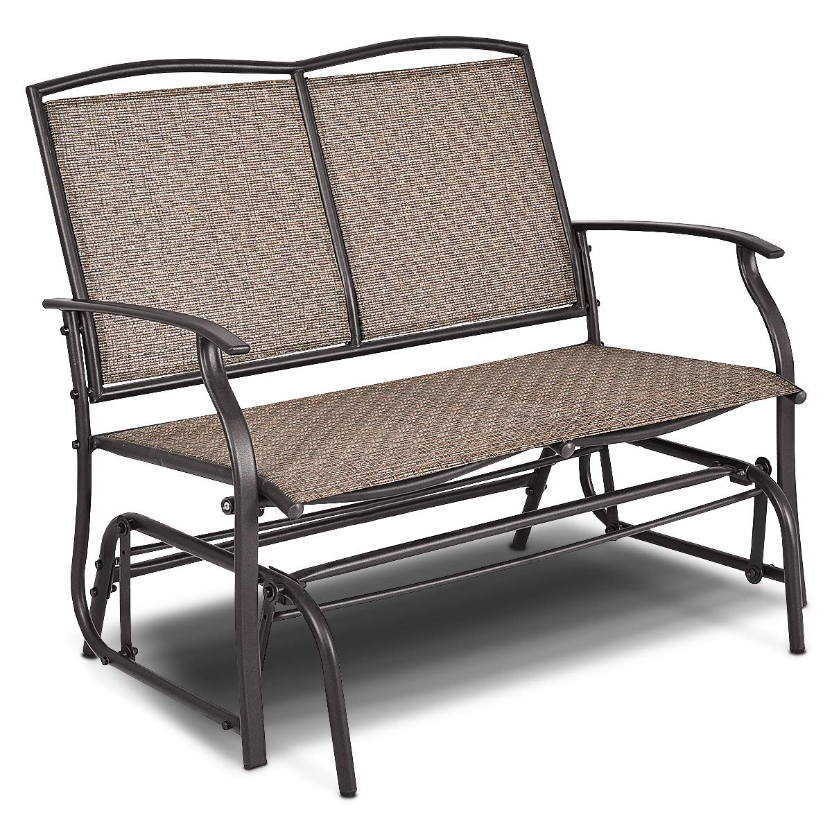 Giantex OP3100-New Patio Glider Bench, Brown 41.5"X28.0"X37"(LXWXH)