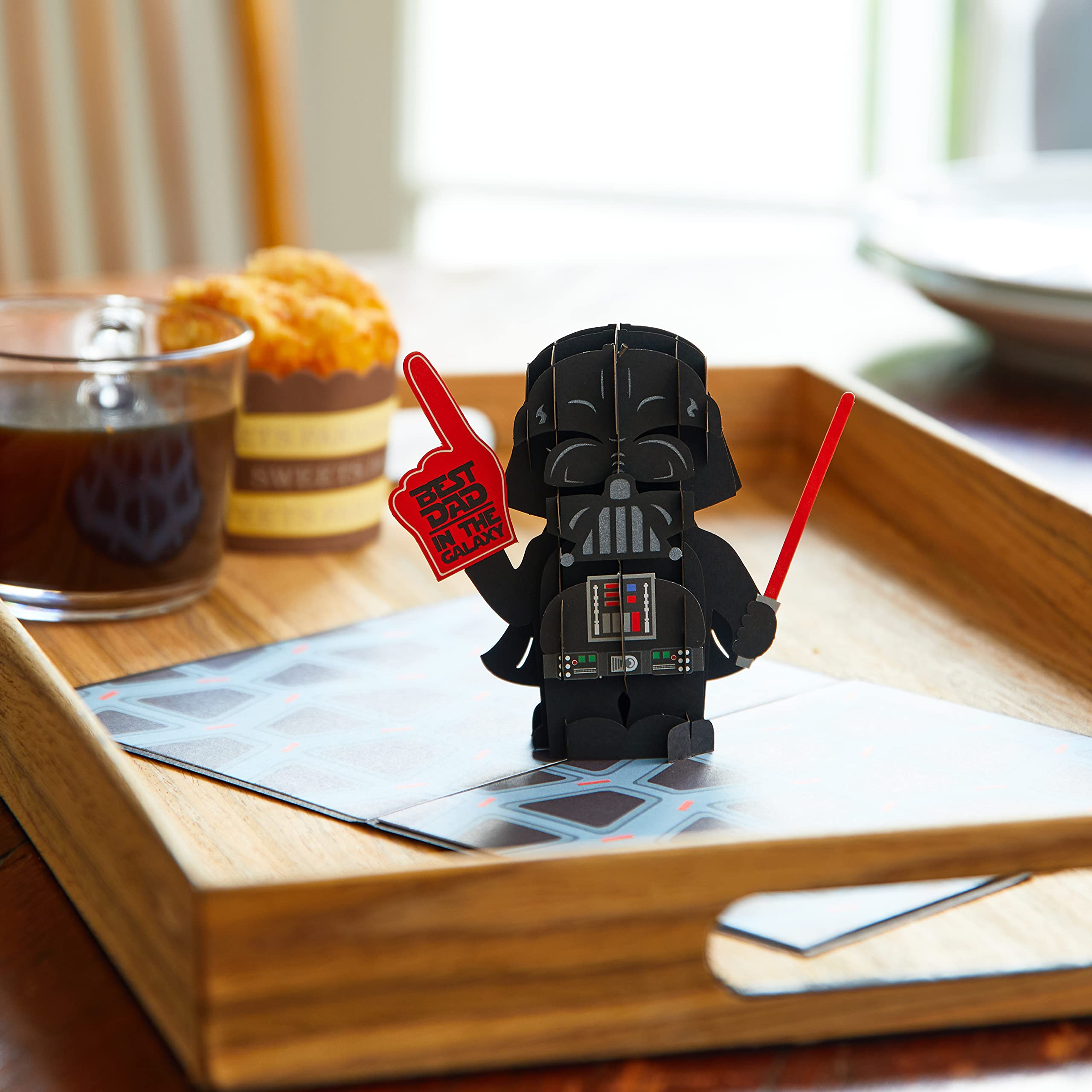 Lovepop Star Wars™ Darth Vader™: Best Dad in the Galaxy Pop Up Card, 5x7-3D Father's Day Greeting Card, Celebration Cards, Pop-Up Birthday Card for Dad, Star Wars Birthday Card