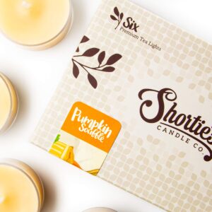 Shortie's Candle Company Fall Premium Tealight Candles Variety 3 Pack (18 Highly Scented Tea Lights) - Pumpkin Souffle, Butter Pecan Pie, Apple Harvest - Made with Natural Fragrance Oils - Collection