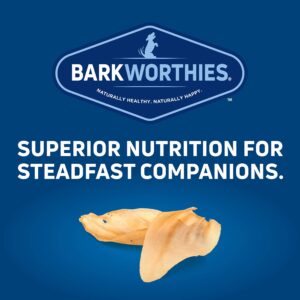 Barkworthies All Natural Whole Cow Ears for Dogs (12 Pack) - Healthy Dog Chews - Free Range Grass Fed 100% Beef - Single Ingredient Premium Dog Treat - Promotes Dental Health