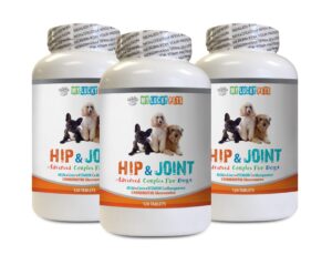 dog joint supplement chews senior wellness - dog hip and joint complex - vet approved - powerful formula - immune support - increase joint mobility - natural vitamin c for dogs - 3 bottle (360 tablets