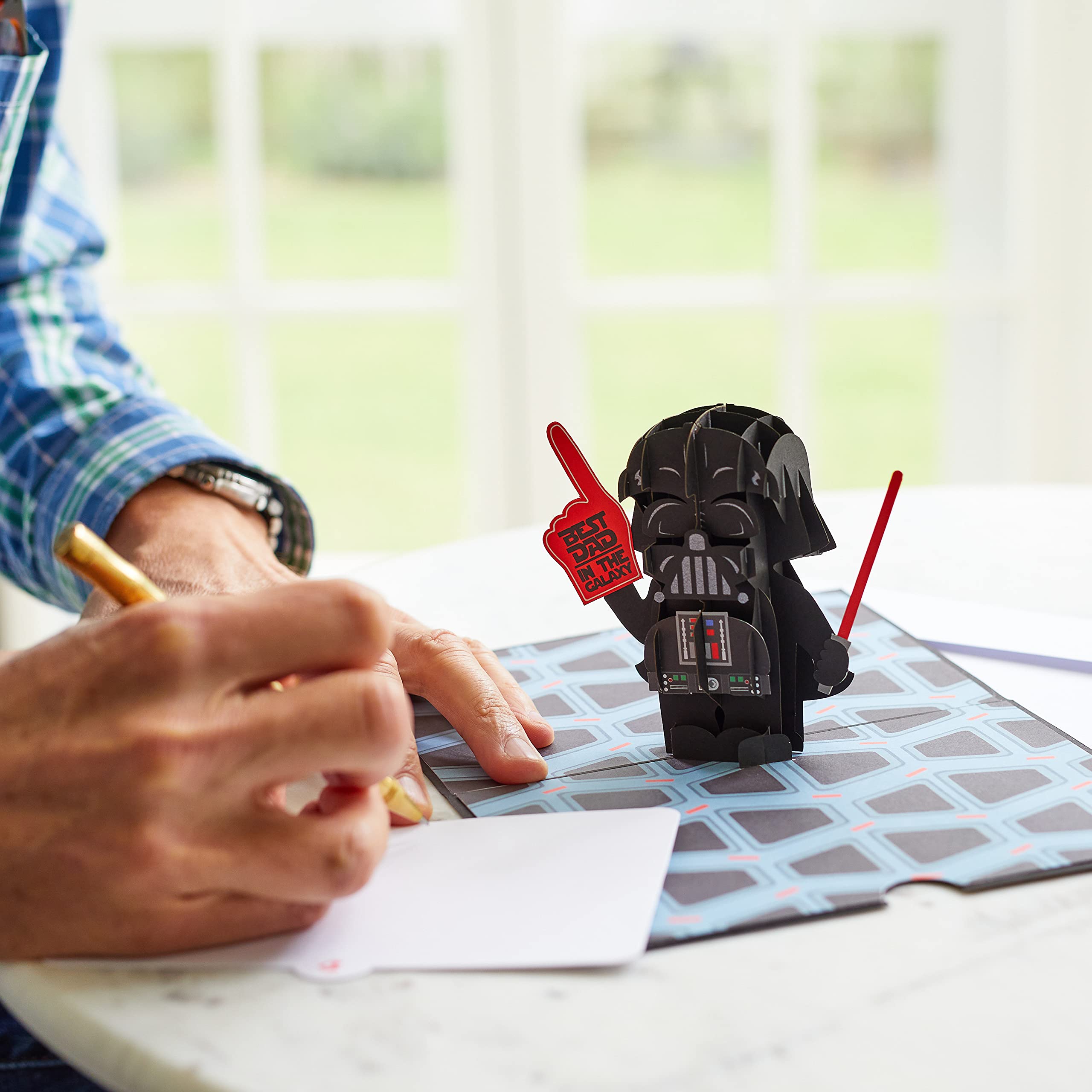 Lovepop Star Wars™ Darth Vader™: Best Dad in the Galaxy Pop Up Card, 5x7-3D Father's Day Greeting Card, Celebration Cards, Pop-Up Birthday Card for Dad, Star Wars Birthday Card