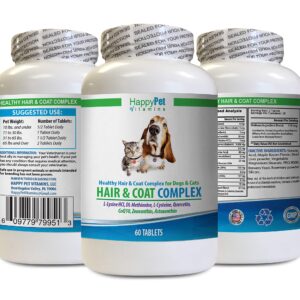 Dog Skin Care Supplements - PET Hair and Coat Health - for Dogs and Cats - Immune Booster - Itch and Hotspot Relief - Vitamin d for Dogs - 1 Bottle (60 Tabs)