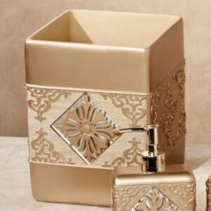 touch of class majesty wastebasket champagne gold