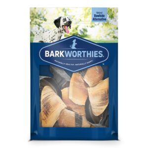 barkworthies natural cow hooves for dogs (12 pk) – single ingredient long lasting dog chew – grass fed free range 100% beef cow hoofs for dogs – promotes dental health