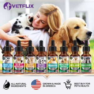 Premium Probiotics for Dogs & Cats - Digestive Enzymes & Prebiotics Supplement - Helps to Relieve Diarrhea, Vomiting, Upset Stomach, Gas, Constipation & Bad Breath - Supports Healthy Digestive System