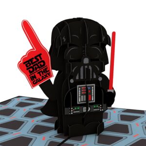 lovepop star wars™ darth vader™: best dad in the galaxy pop up card, 5x7-3d father's day greeting card, celebration cards, pop-up birthday card for dad, star wars birthday card