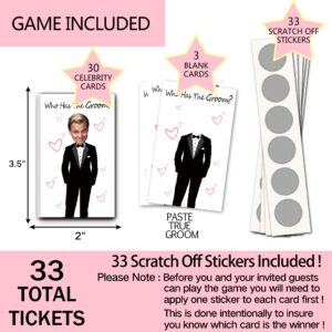 Cute Bridal Shower Games - Scratch Off Bridal Shower Game.Funny Bachelorette Party Games - Who Has the Groom - 33 sheets