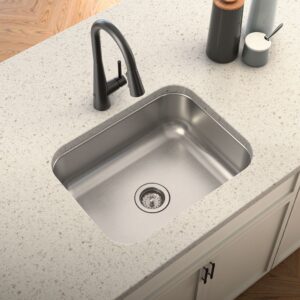 Moen GS20192 2000 Series 23.5-inch 20 Gauge Undermount Single Bowl Stainless Steel Kitchen or Bar Sink