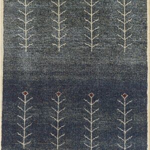 Abani Southwestern Distressed Vintage Style Area Rug, Mesa Collection - Blue & Beige Plant Stalk Design 4' x 6' Accent Rug Rugs