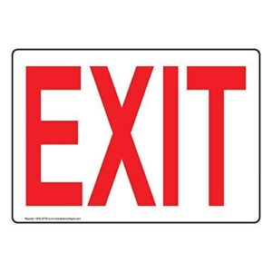 lilyanaen new metal sign aluminum sign glow in dark exit for outdoor & indoor 12" x 8"