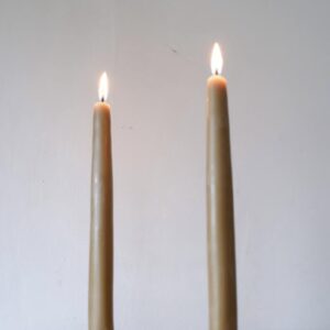 candlestock real bayberry taper candle pair 8 inch - pure bayberry and pure beeswax blend - dripless taper candle pair - bayberry candles