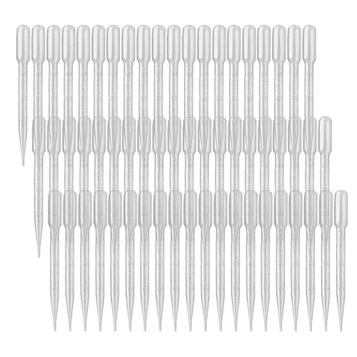 300PCS 3ML Plastic Transfer Pipettes, YSSHUI Disposable Pipette Transfer Pipettes for Essential Oil Pipette Makeup Tool