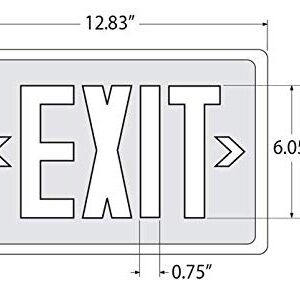 Carpenter Lighting Red Tritium Exit Sign with 10-Year Life