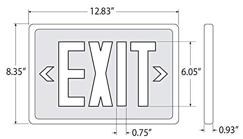 Carpenter Lighting Red Tritium Exit Sign with 10-Year Life