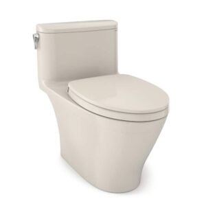 toto tms642124cefg12 nexus 1.28 gpf one piece elongated chair height toilet with tornado flush technology - seat included sedona beige