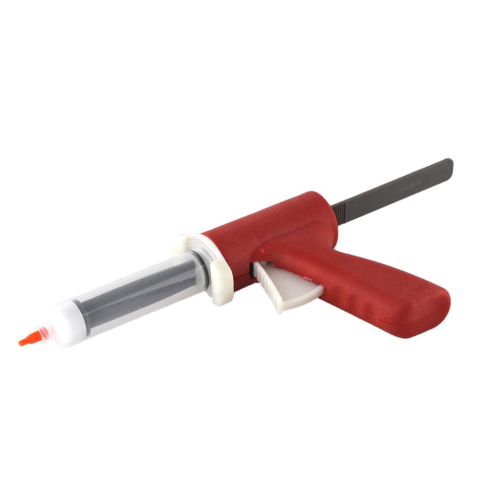 Fhis Dispensing 30ml Manual Syringe Gun Single Liquid Glue Gun and 30cc Cones 5Pcs and Dispensing Tips Silicone Glue Adhesive Bonding Extrusion Tool