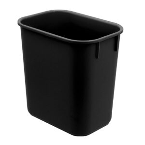 Acrimet Wastebasket, Deskside Bin, 3.25 Gallon/13 Quart/12 Liter (Plastic) (Black Color) (Set of 8)