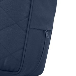 Classic Accessories Montlake FadeSafe Water-Resistant 25 x 27 x 5 Inch Rectangle Outdoor Quilted Seat Cushion, Patio Furniture Chair Cushion, Navy