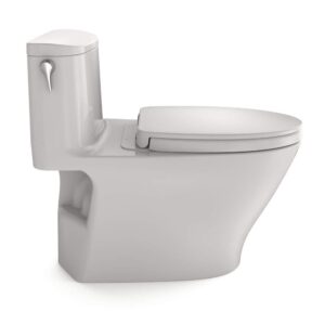 TOTO TMS642124CEFG11 Nexus 1.28 GPF One Piece Elongated Chair Height Toilet with Tornado Flush Technology - Seat Included Colonial White