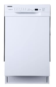 edgestar bidw1802 18 inch wide 8 place setting energy star certified built-in front control dishwasher - white