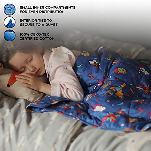 YnM Kids Weighted Blanket, Oeko-Tex Certified Breathable Cotton Material with Premium Glass Beads (Super Lightning, 36''x48'' 5lbs), Suit for One Person(~40lb) Use on Twin Bed