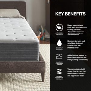 Beautyrest Silver BRS900 12.25” Medium Queen Mattress, Cooling Technology, Supportive, CertiPUR-US, 100-Night Sleep Trial, 10-Year Limited Warranty,White