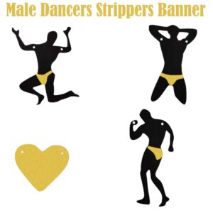 Male Dancers Strippers Banner, Bachelorette Party Garland,Naughty Dirty, Hen Party Supplies, Wedding, Engagement and Bridal Shower Party Decorations