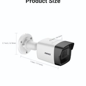 ANNKE C500 - 5MP Outdoor PoE Security IP Camera with Mic/Audio, 2.8mm Lens (116° FOV), 100 ft Night Vision, IP67 Waterproof, Smart Motion Alerts, RTSP, Surveillance Bullet Cam with SD Card Slot